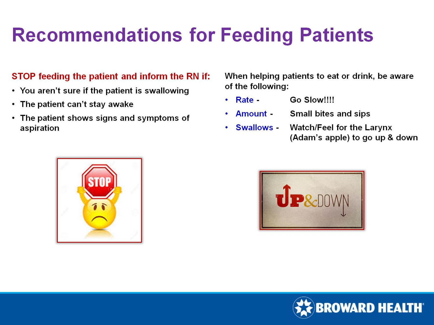 Recommendations for Feeding Patients