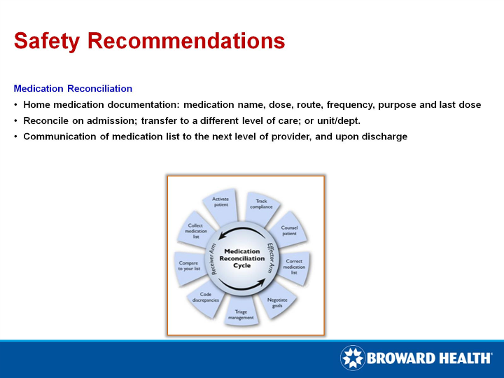 Safety Recommendations 8