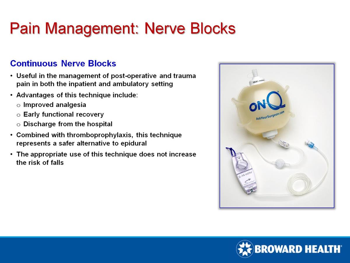 Pain Management: Nerve Blocks