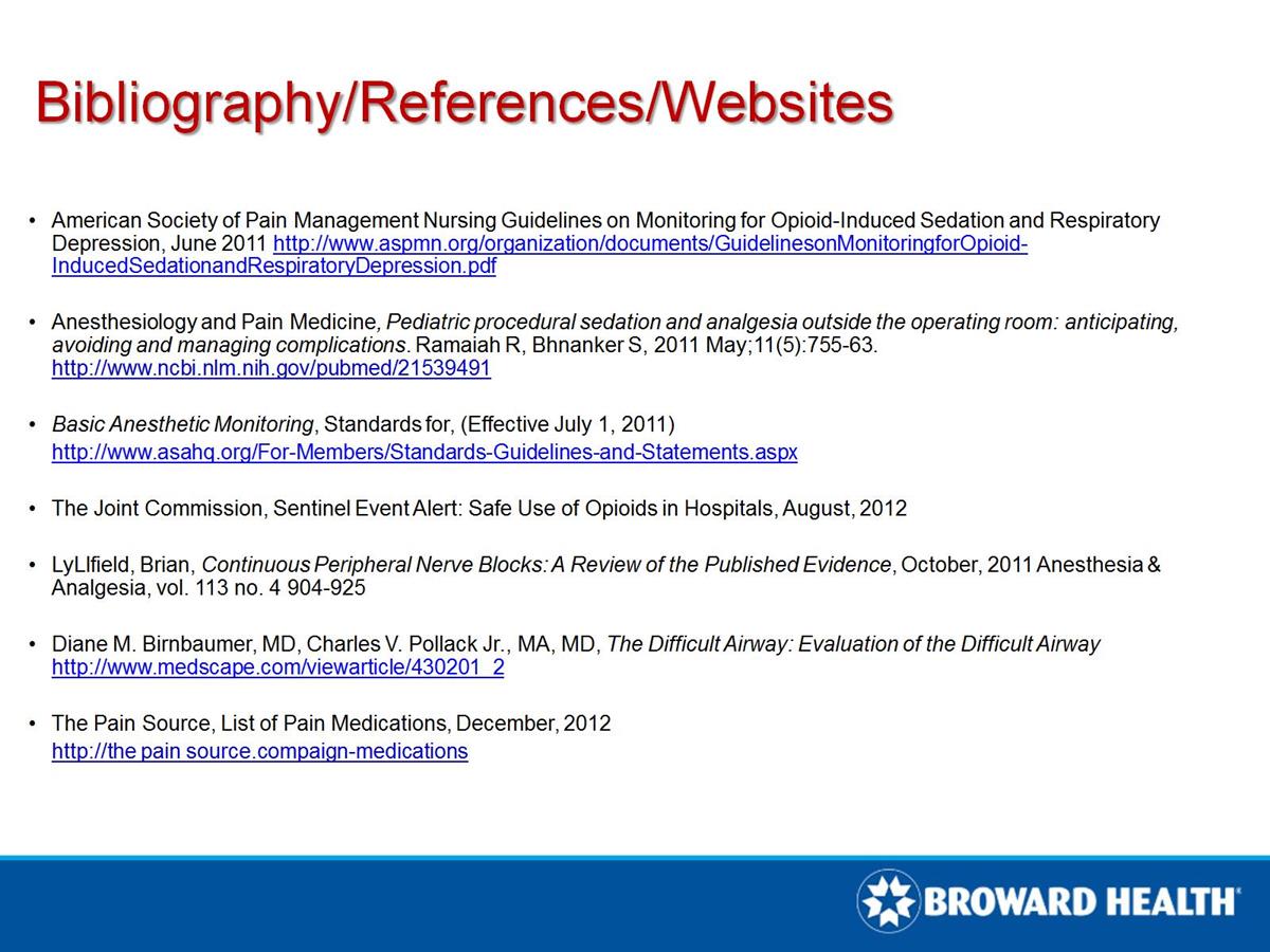 Bibliography/References/Websites