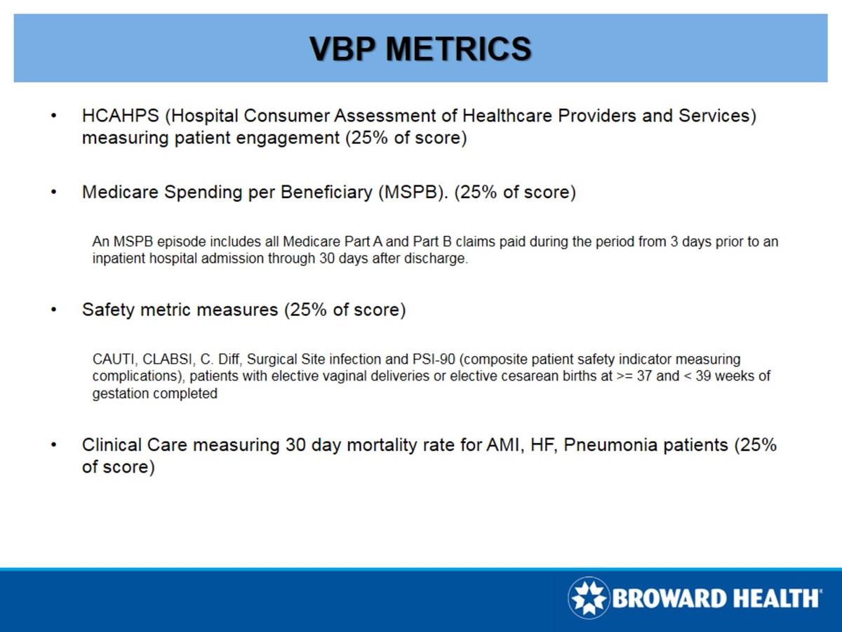 VBP metrics