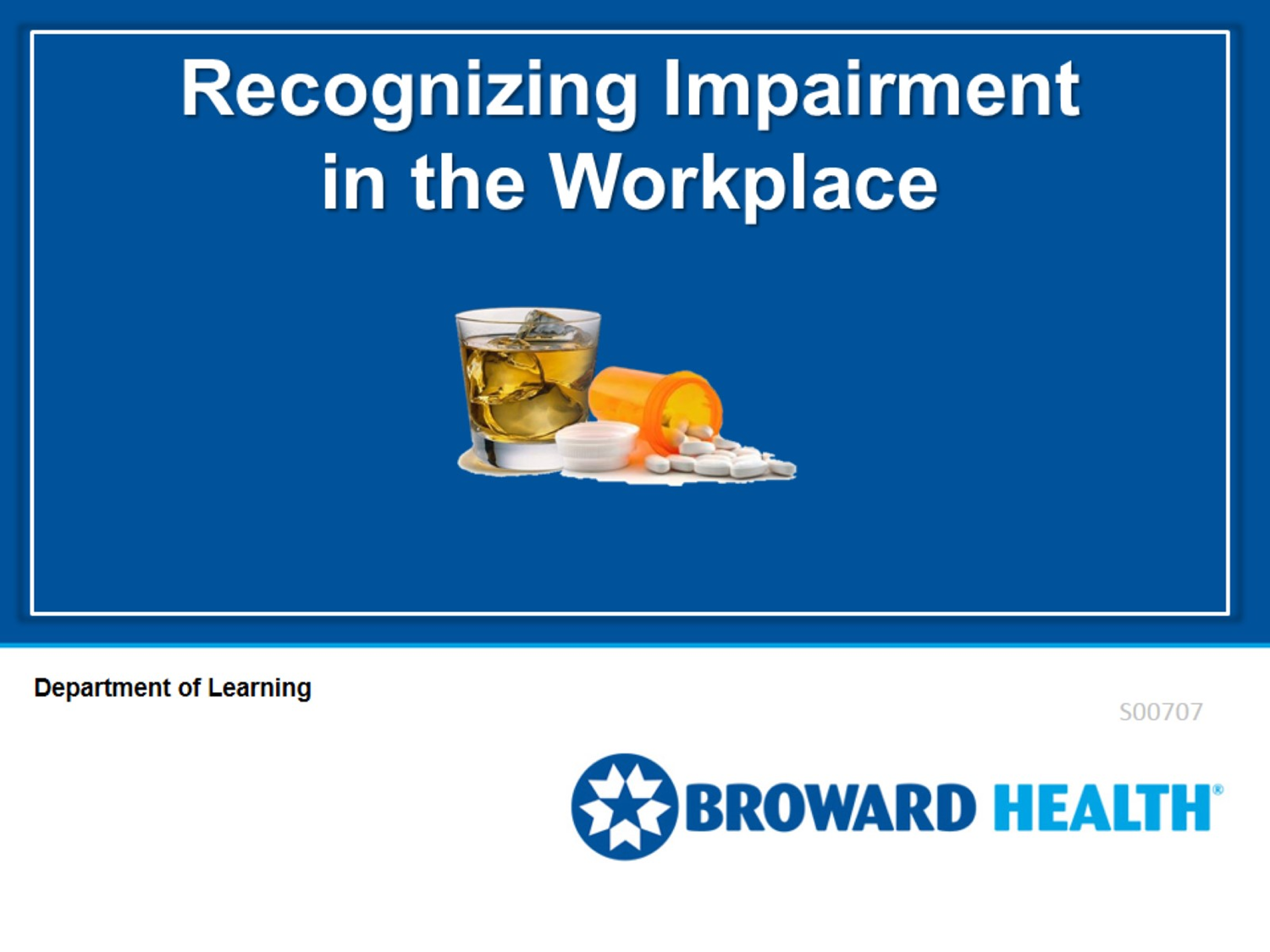 Recognizing Impairment in the Workplace