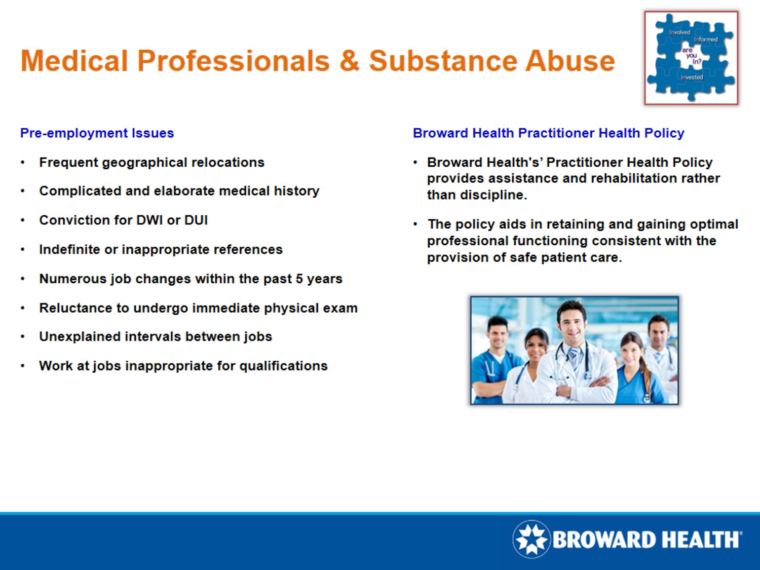 Medical Professionals & Substance Abuse 1