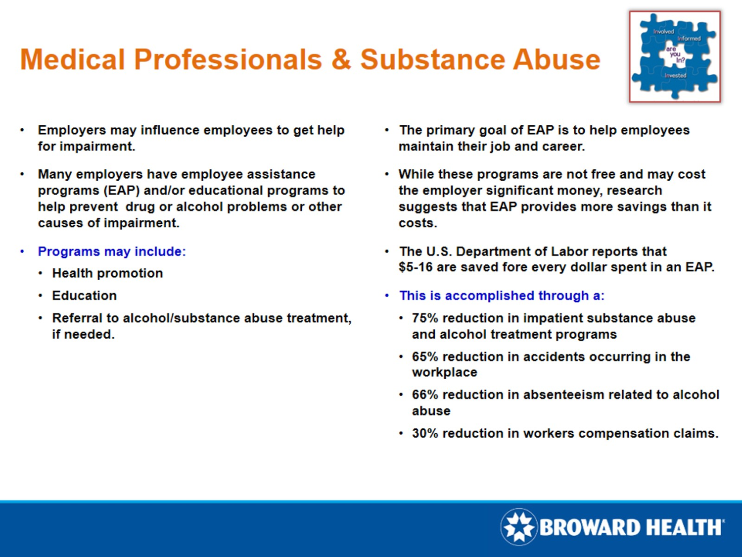 Medical Professionals & Substance Abuse 7