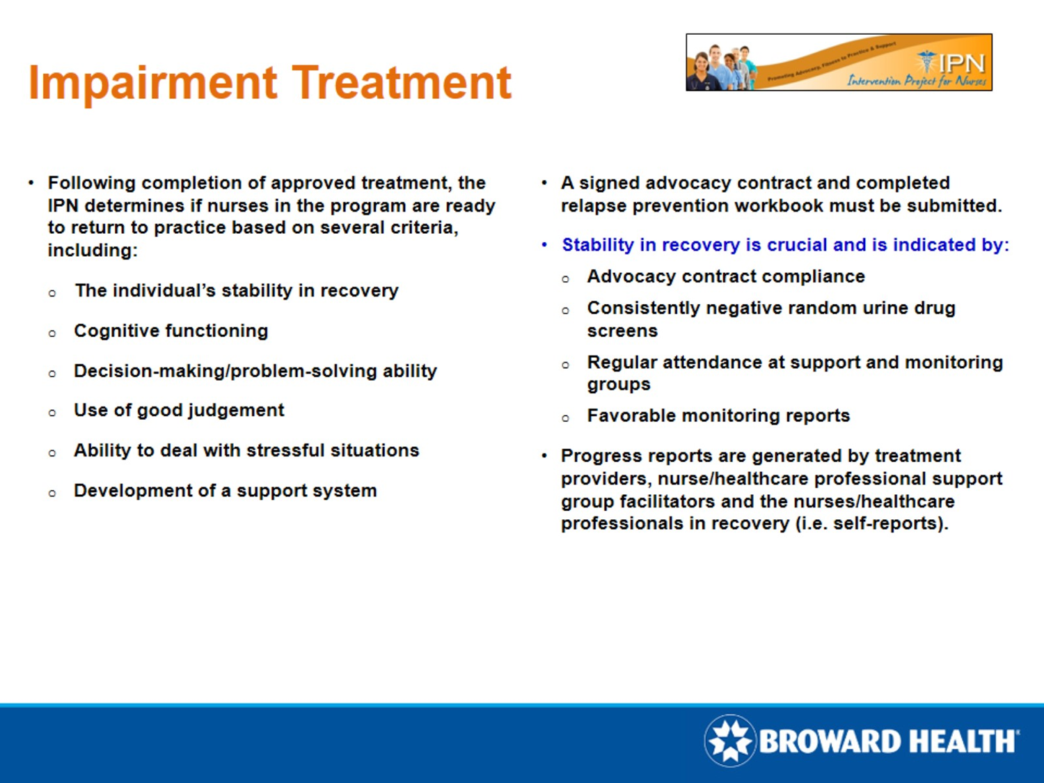 Impairment Treatment 2